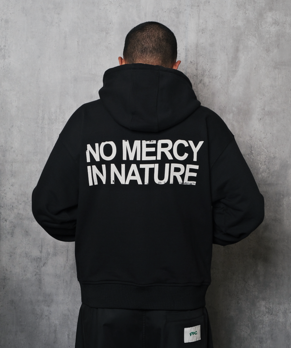 Potplantclub "No Mercy In Nature" Zip-up Hoodie - Black – potplantclub
